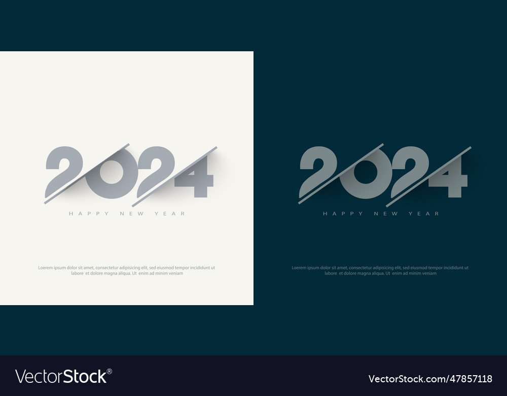 Background unique number 2024 design to celebrate Vector Image Background unique number 2024 design to celebrate Vector Image
