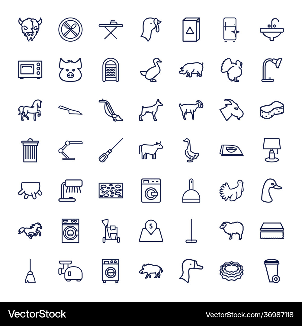 Domestic icons Royalty Free Vector Image - VectorStock