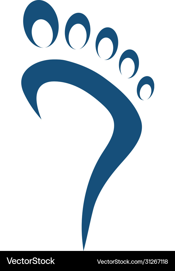 Foot palm icon design template isolated Royalty Free Vector