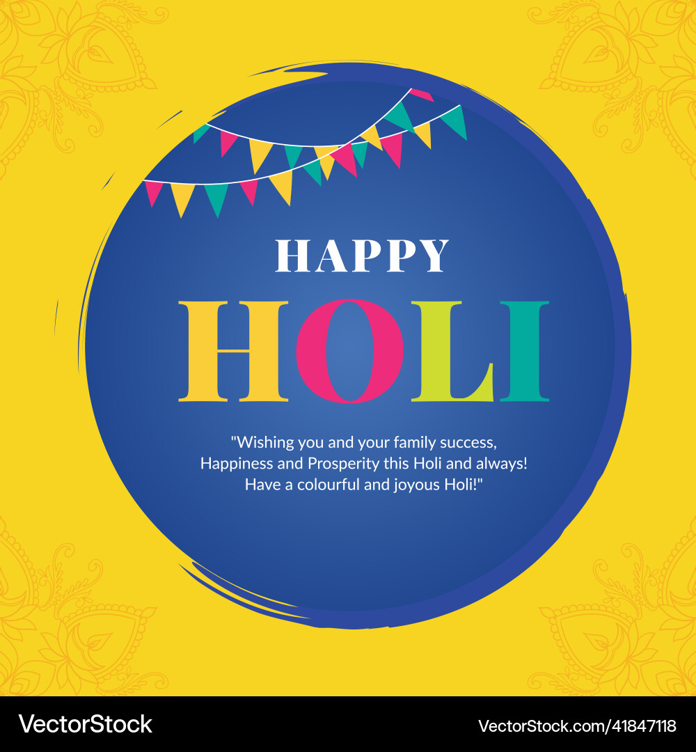 Happy holi banner design Royalty Free Vector Image