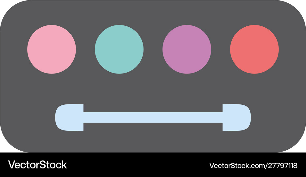 Isolated make up eye shadow flat design Royalty Free Vector