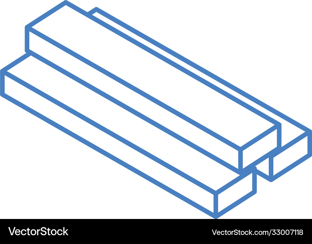 Isometric repair construction steel square bars Vector Image
