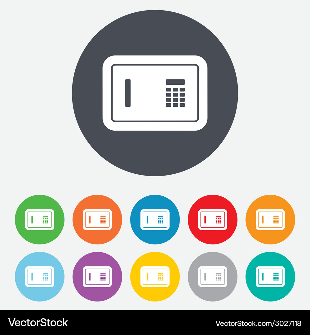 Safe sign icon deposit lock symbol Royalty Free Vector Image