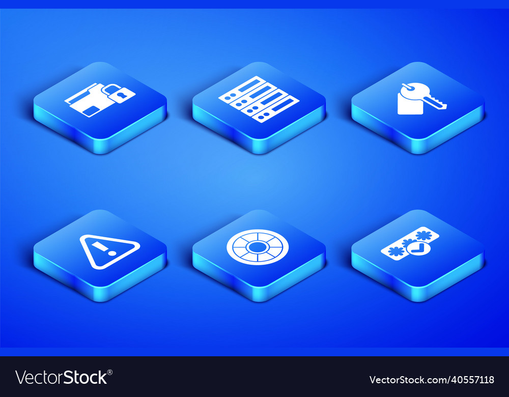 Set Password Protection Folder And Lock Safe Vector Image