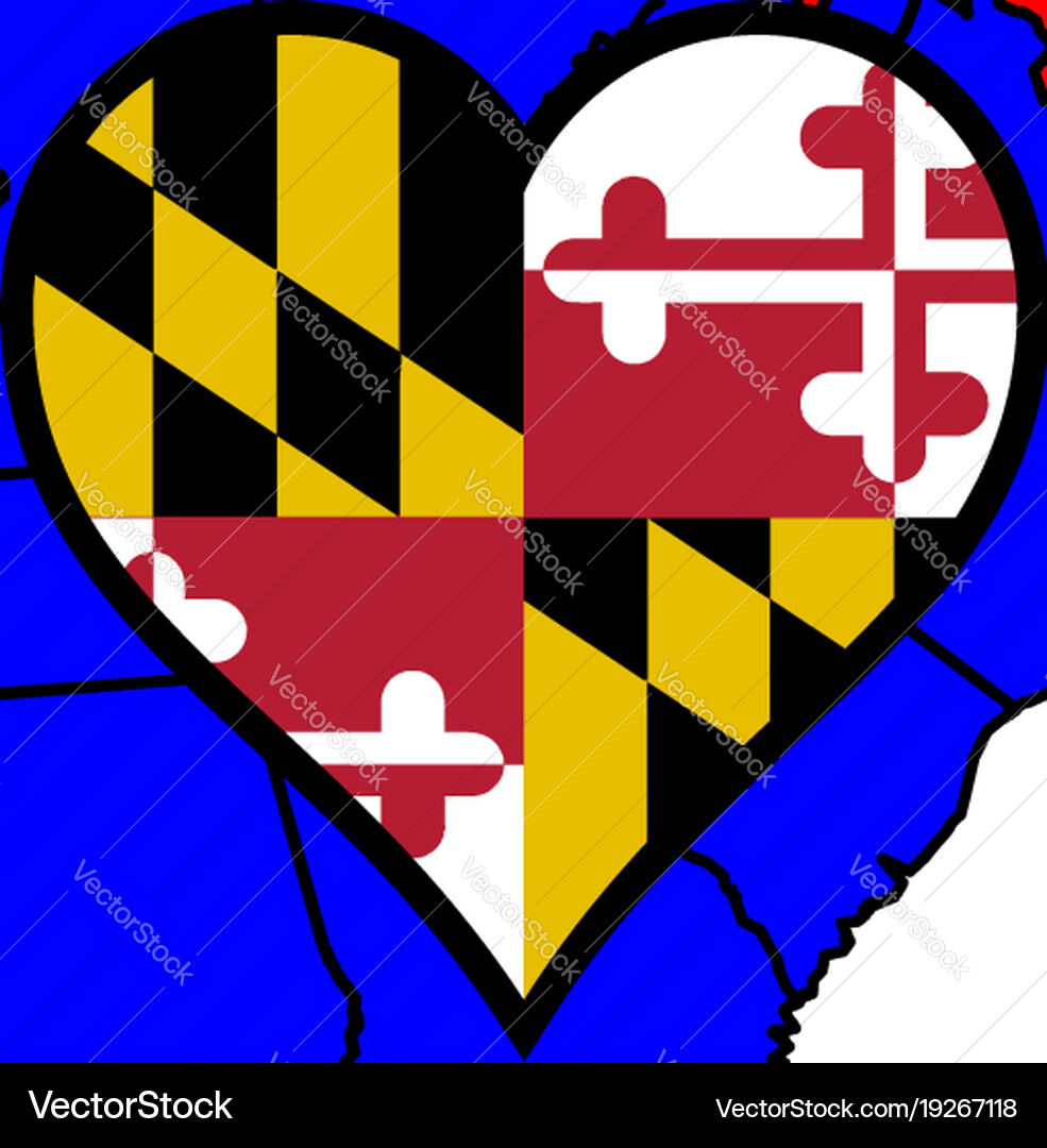 State of maryland Royalty Free Vector Image - VectorStock