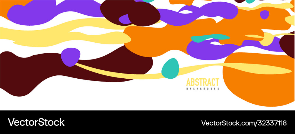 Trendy liquid style shapes abstract design Vector Image
