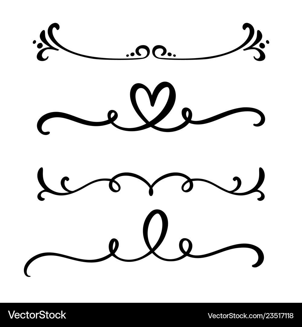 Vintage line elegant dividers Royalty Free Vector Image