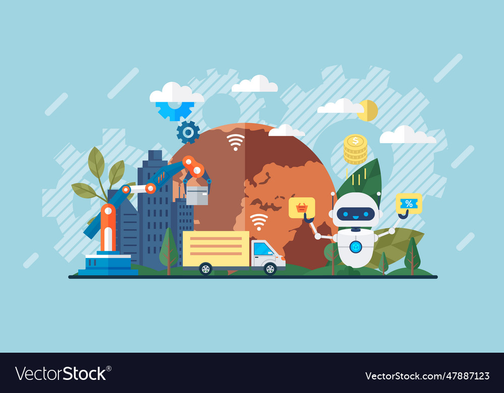 Automation business smart Royalty Free Vector Image