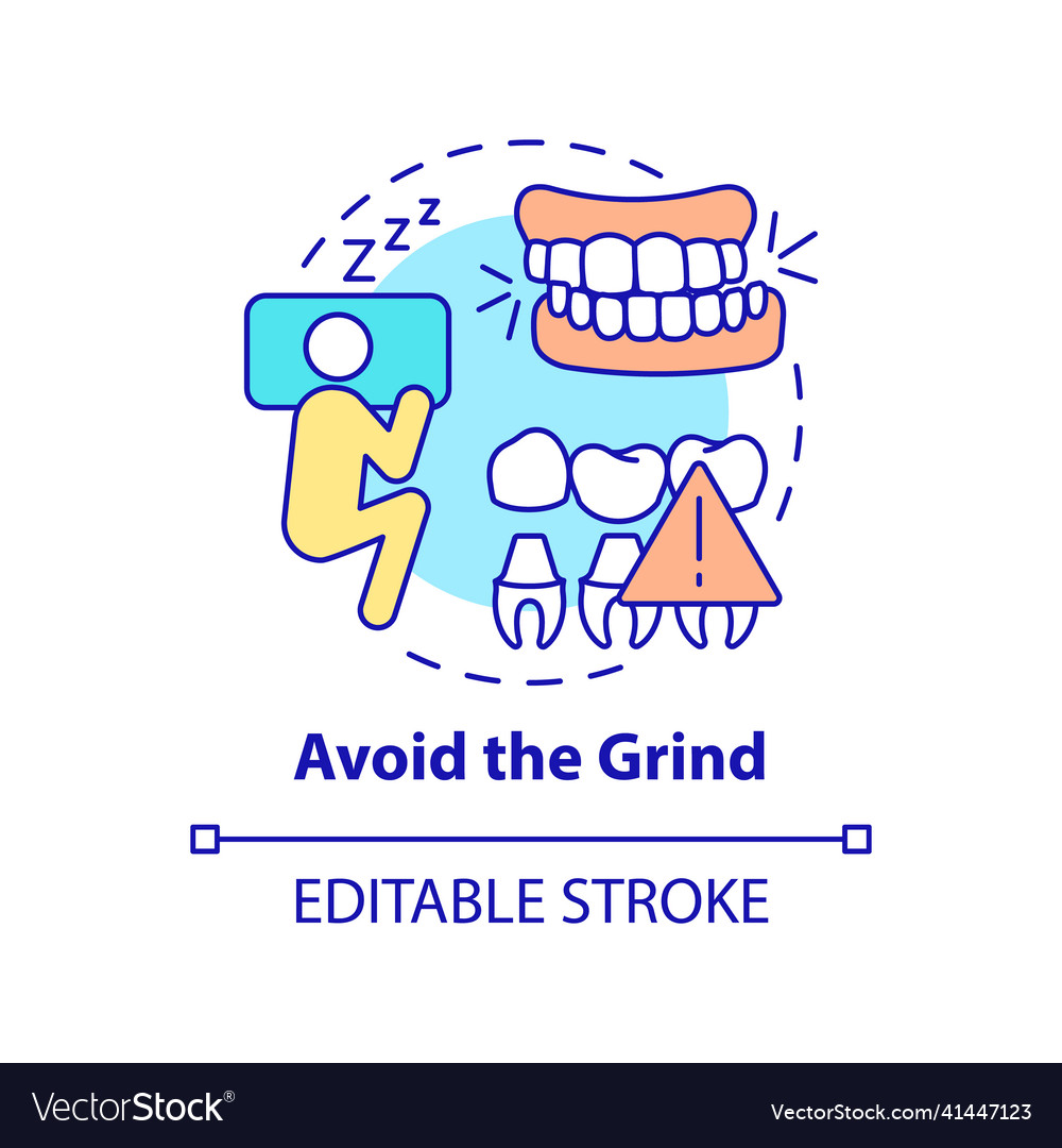 Avoid grind concept icon Royalty Free Vector Image