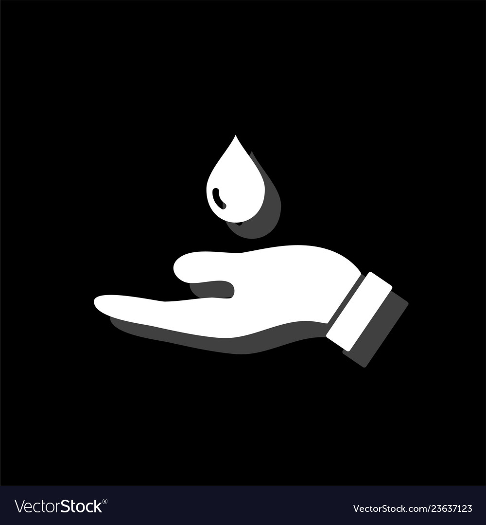 Drop icon flat Royalty Free Vector Image - VectorStock