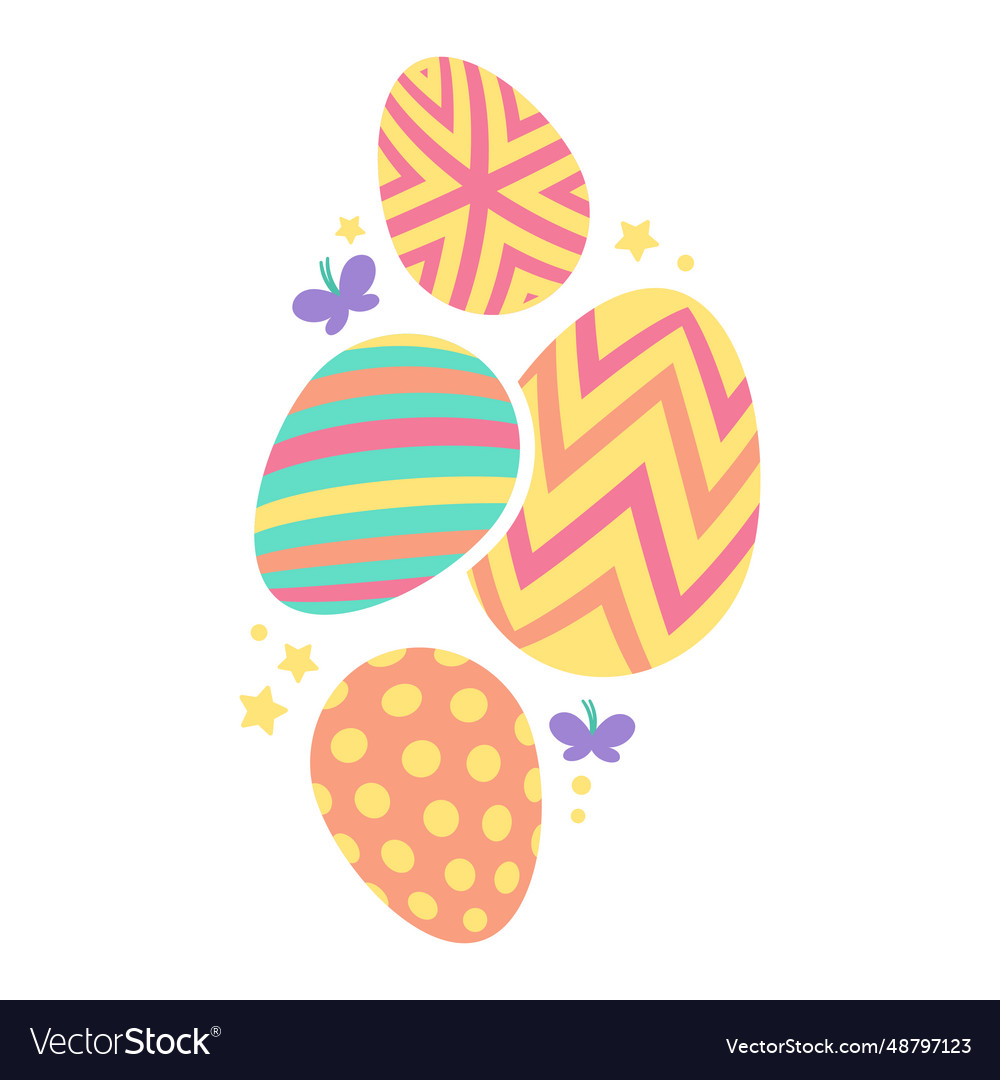 Egg easter painted pattern Royalty Free Vector Image