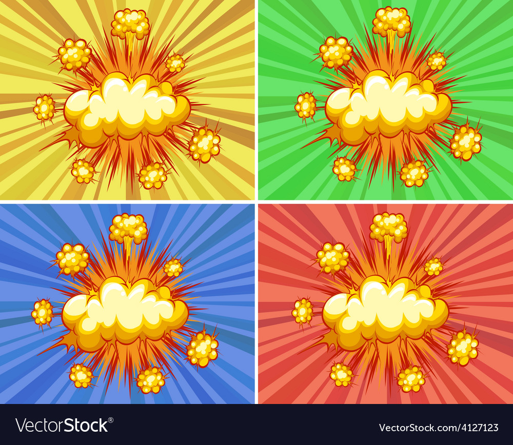 Explosions Royalty Free Vector Image - VectorStock