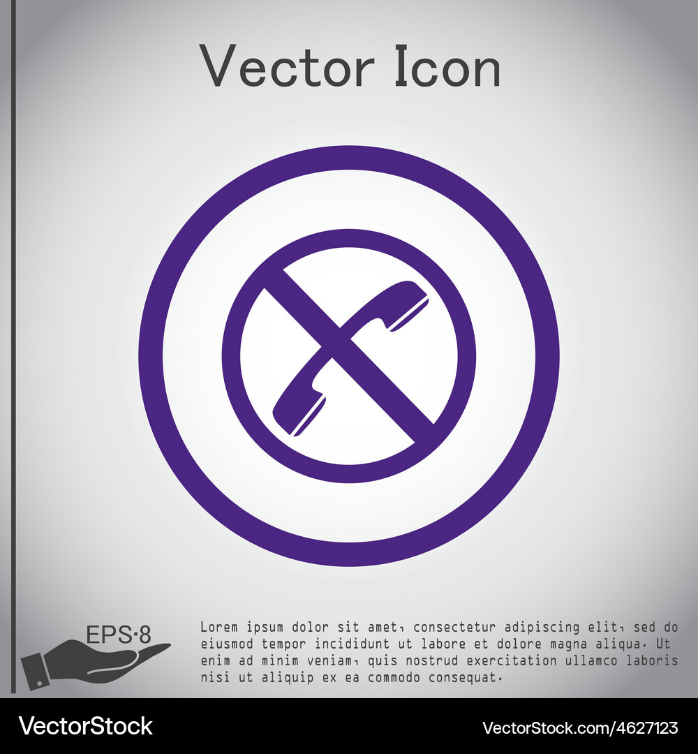 Forbidden to use phone forbidding symbol Vector Image