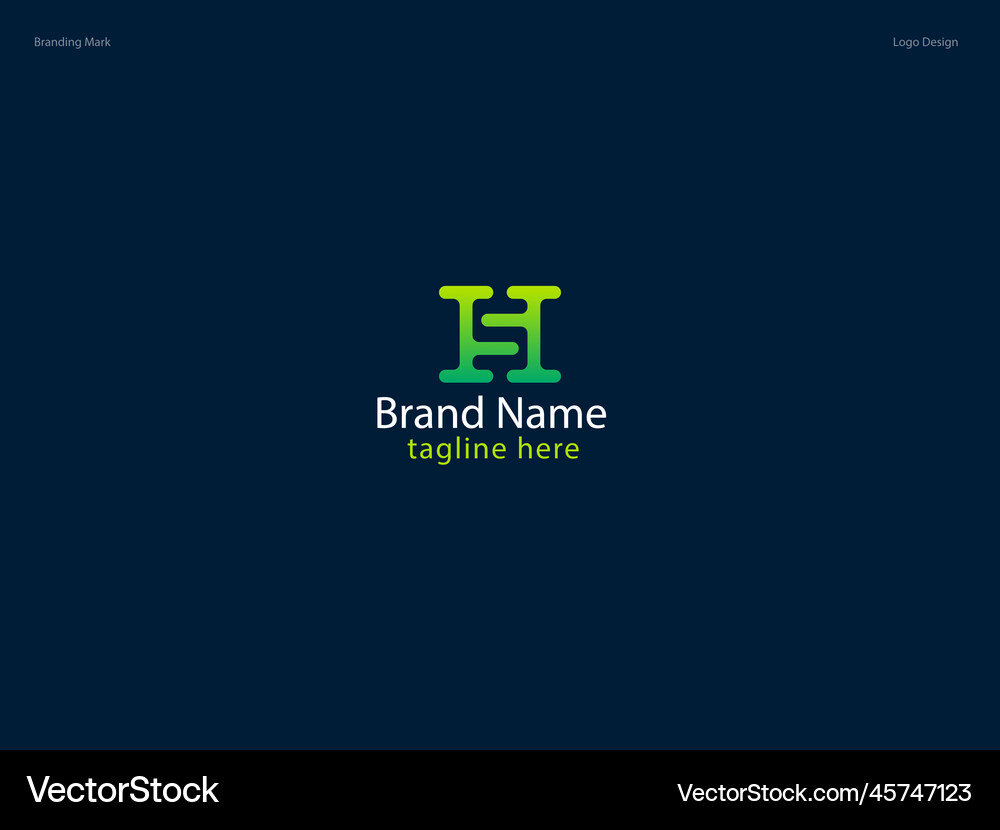 Hs letter logo design - h letter logo Royalty Free Vector