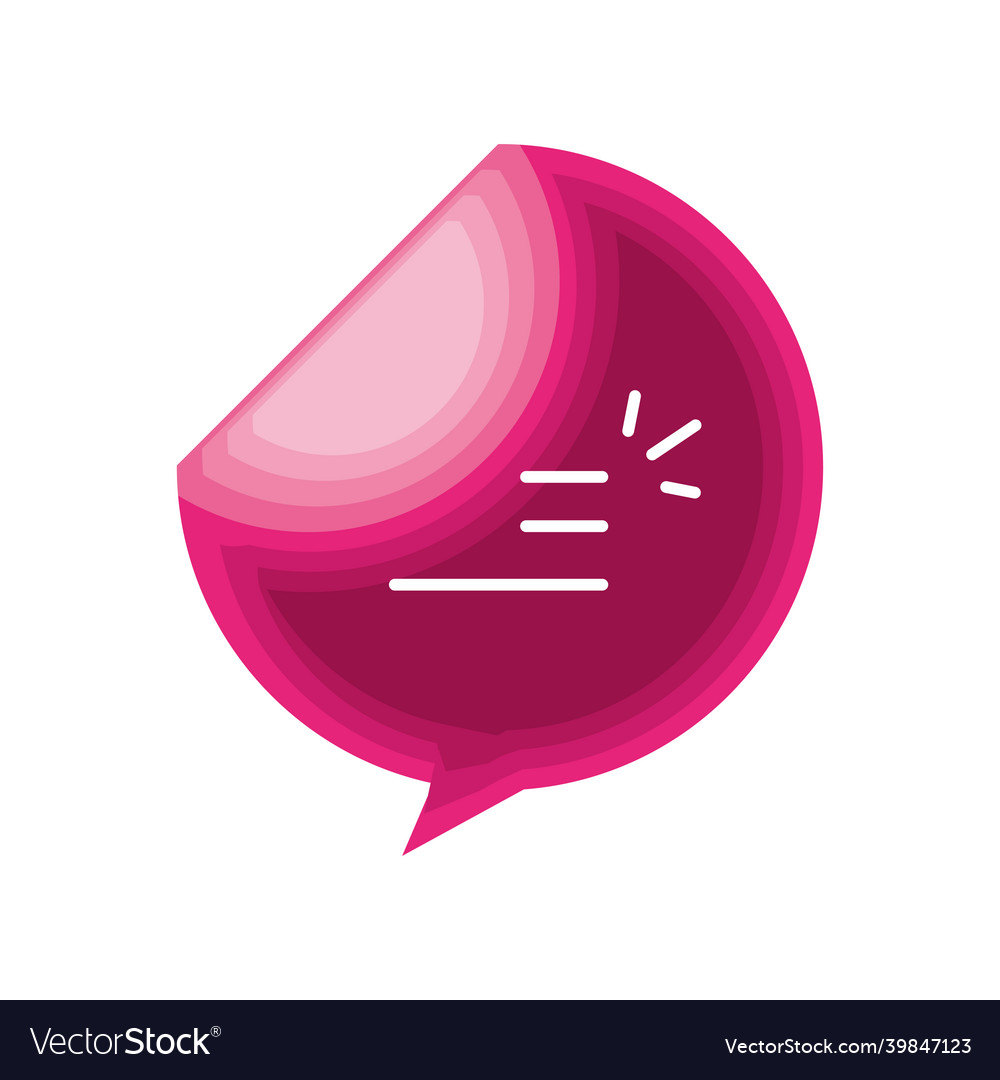 Message bubble sticker Royalty Free Vector Image