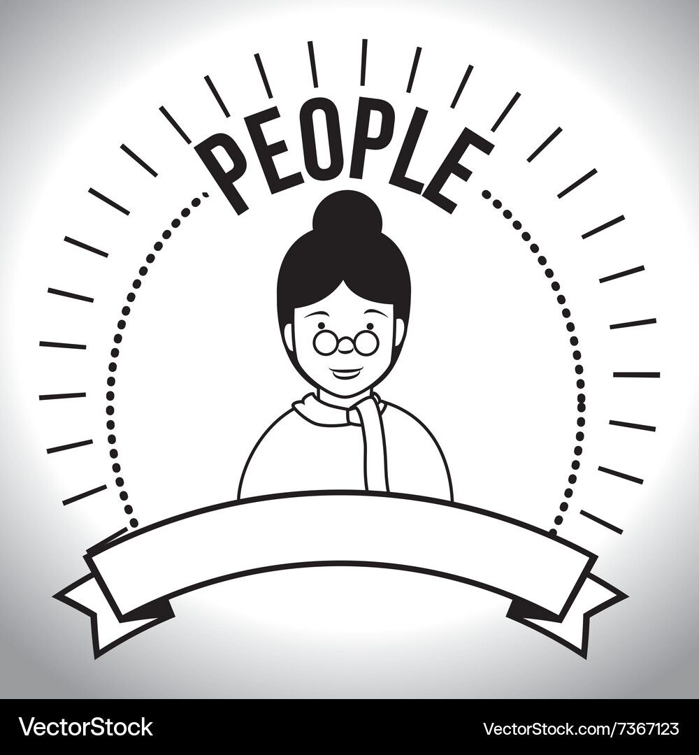 People profile retro design Royalty Free Vector Image