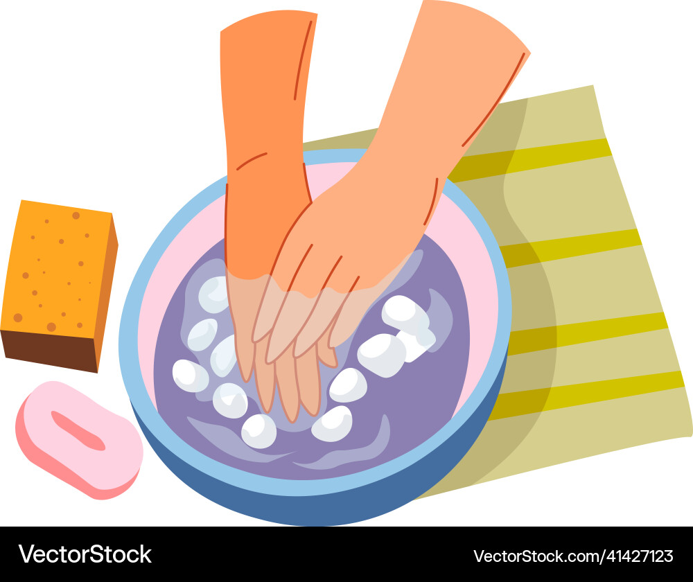 Spa procedures for hands and nails in salon Vector Image