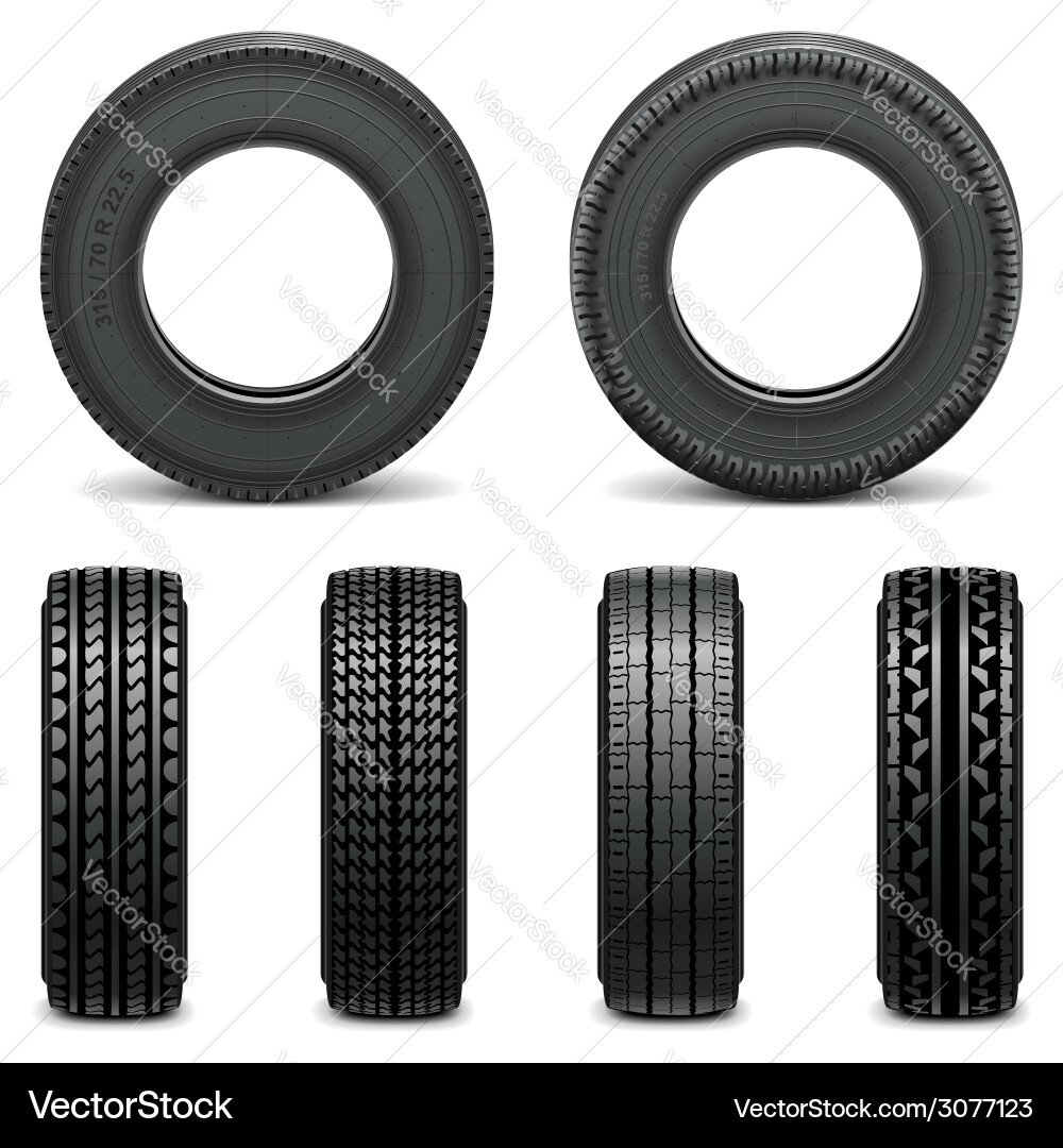 Tyre icons Royalty Free Vector Image - VectorStock