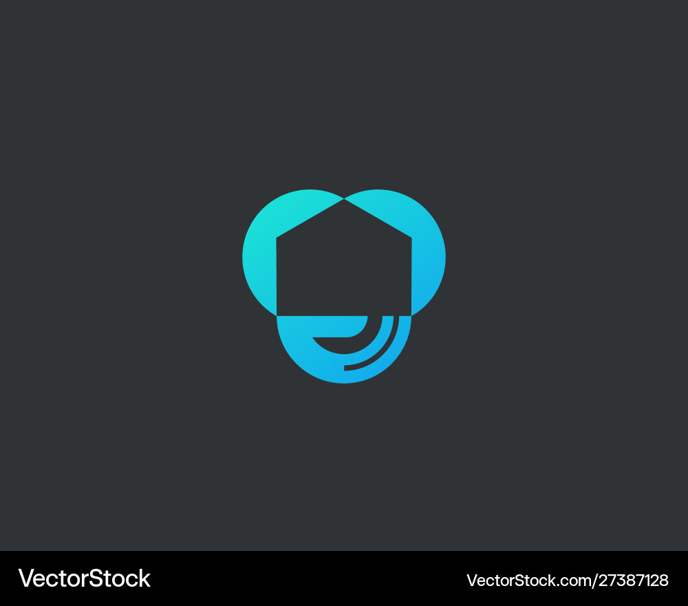 Abstract house hand logo icon design modern Vector Image