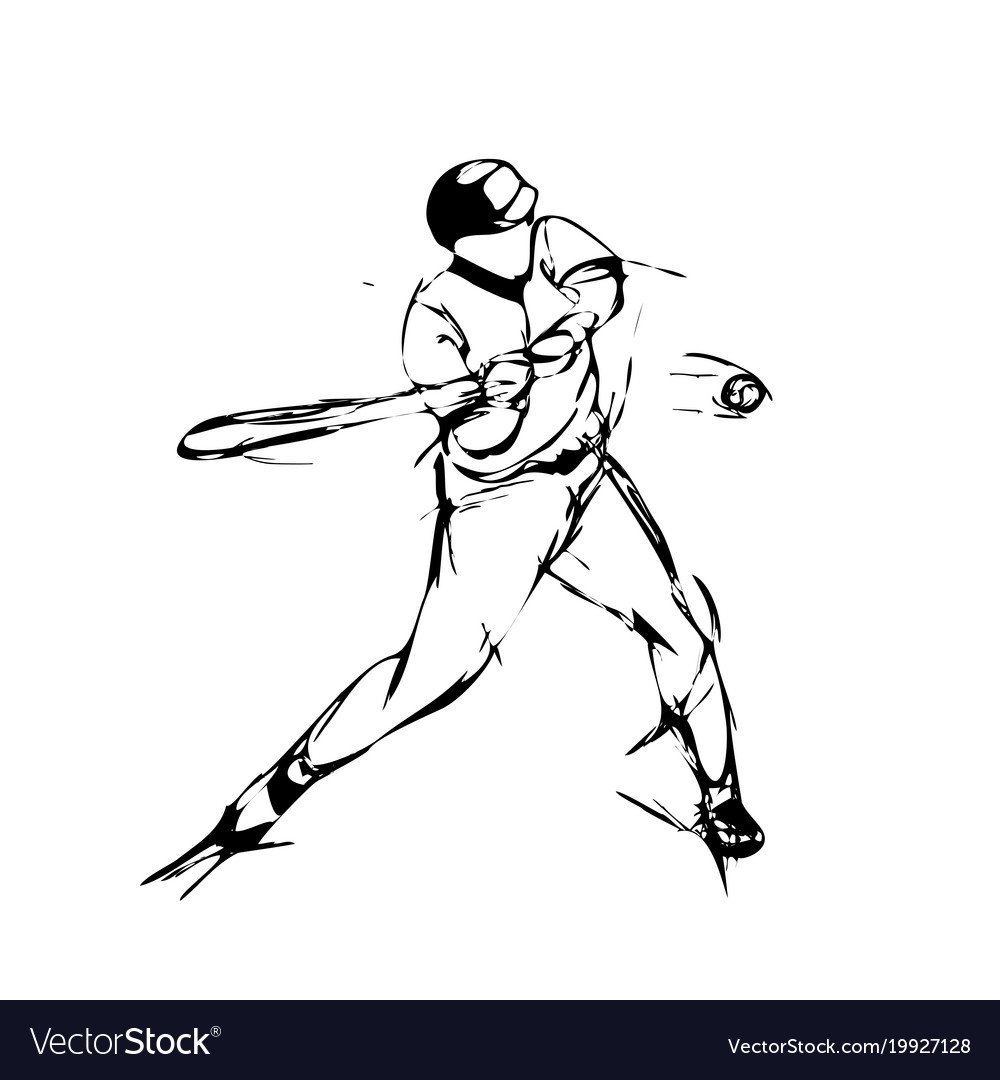 Baseball player Royalty Free Vector Image - VectorStock