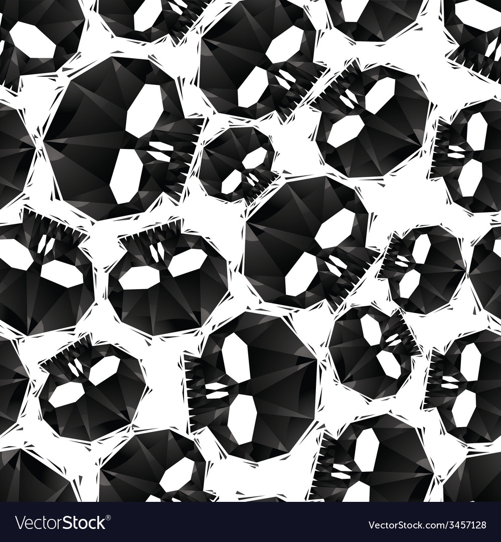 Black skulls seamless pattern geometric Royalty Free Vector Black skulls seamless pattern geometric Royalty Free Vector