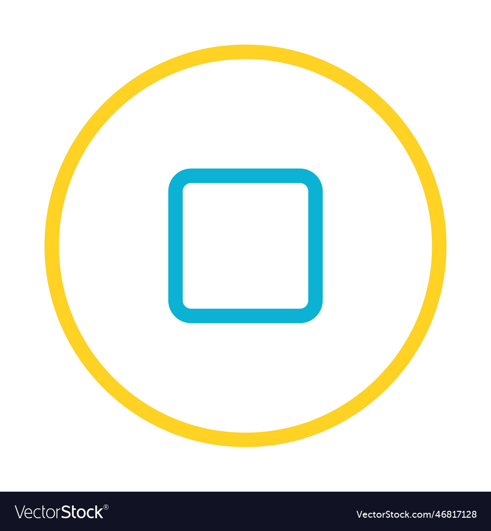 Button stop icon Royalty Free Vector Image - VectorStock