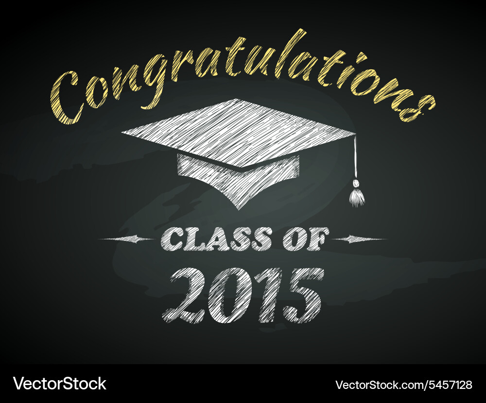 Class graduation poster Royalty Free Vector Image