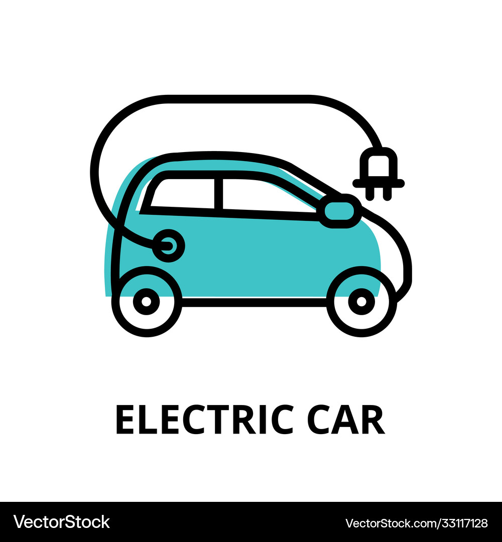 Electric car icon for graphic and web design Vector Image