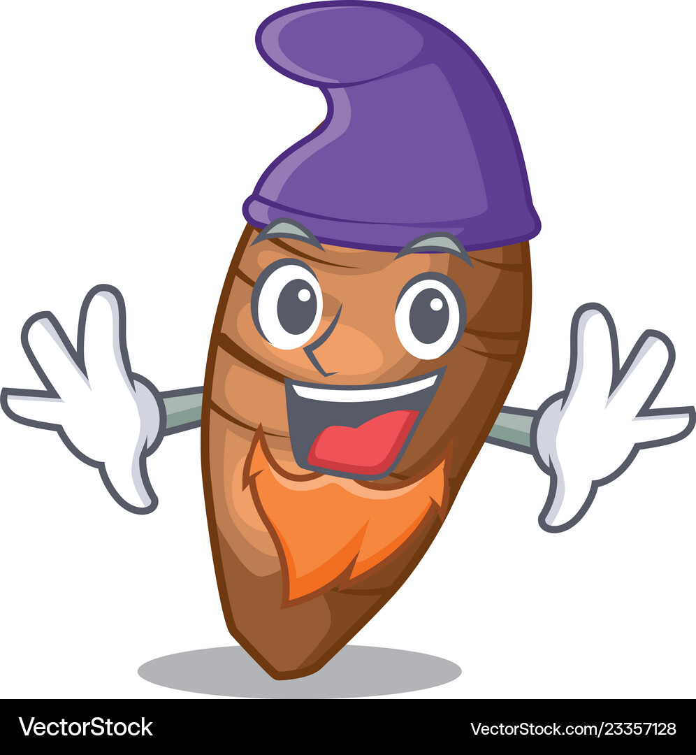 Elf taro tuber in the shape cartoon Royalty Free Vector