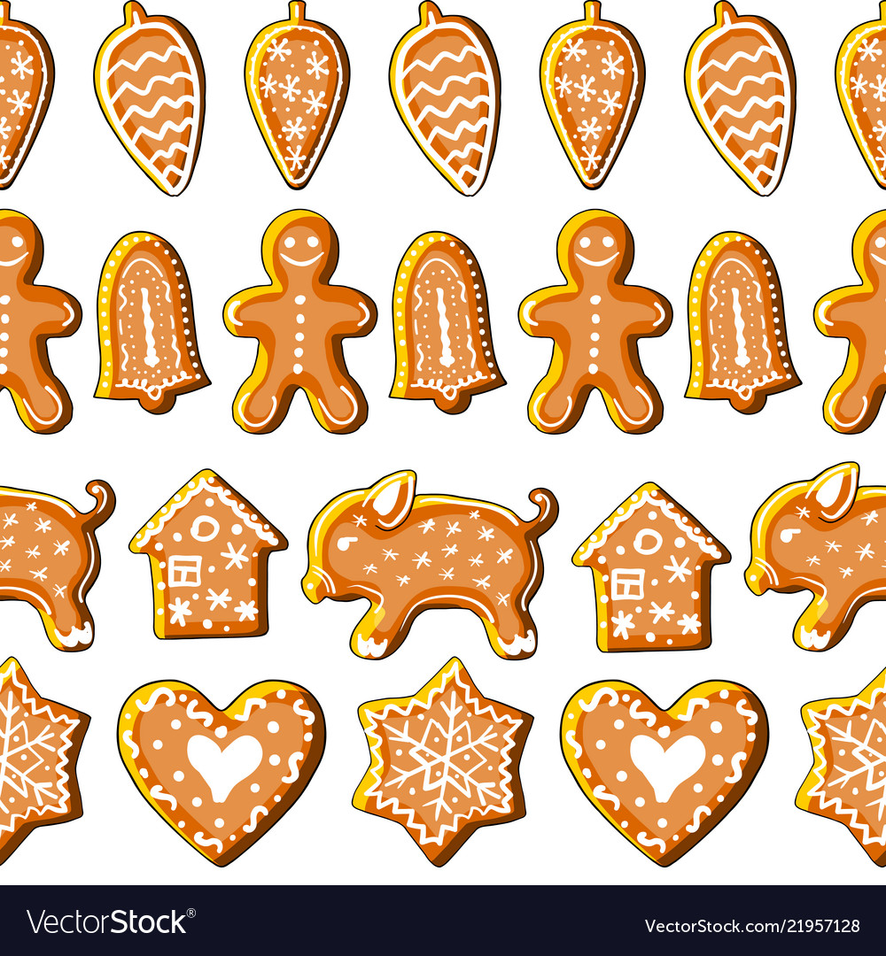 Endless texture with traditional christmas Vector Image