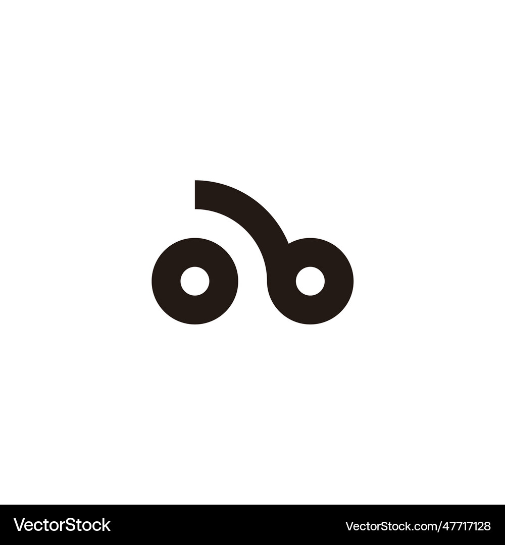 Letter b eye geometric symbol simple logo Vector Image