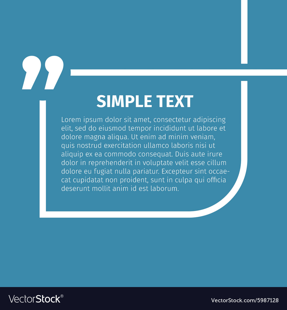 Square quote text bubble Royalty Free Vector Image