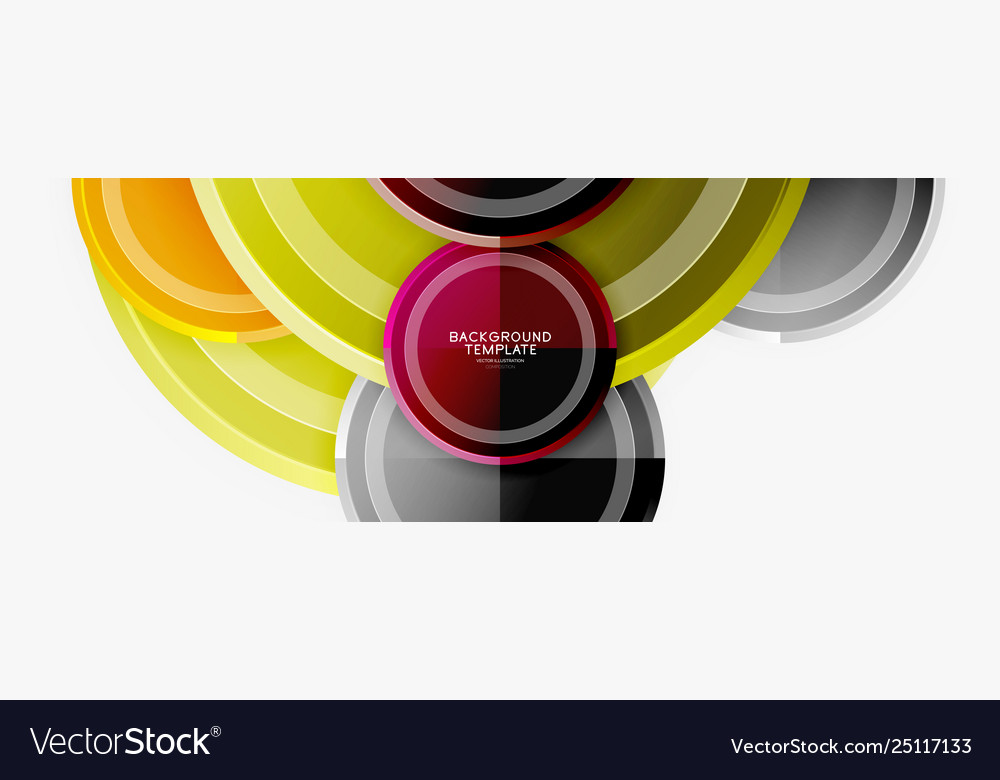Circular pattern abstract circles composition Vector Image