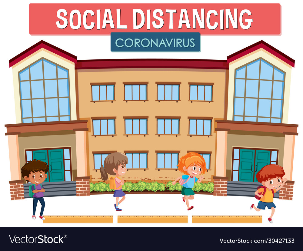 Coronavirus poster design with word social Vector Image