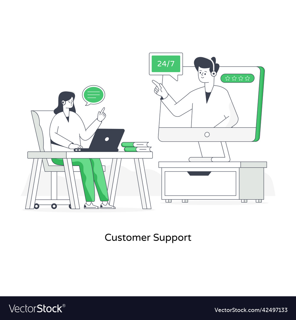 Customer support Royalty Free Vector Image - VectorStock