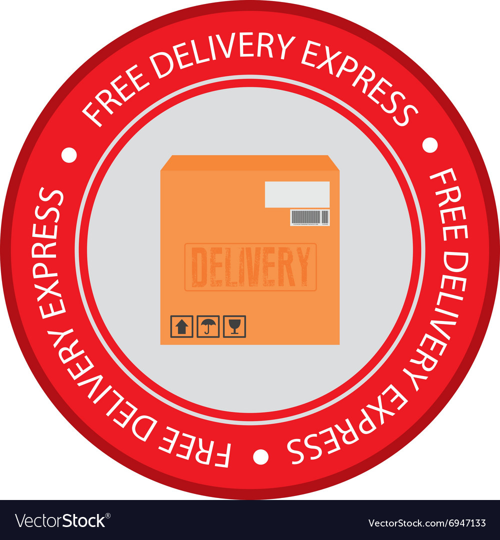 Delivery object label Royalty Free Vector Image