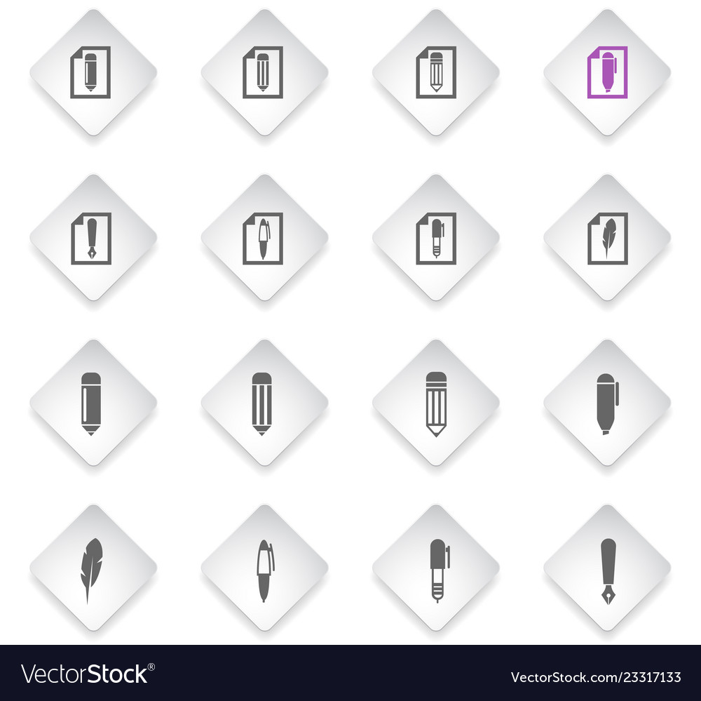 Edit icon set Royalty Free Vector Image - VectorStock