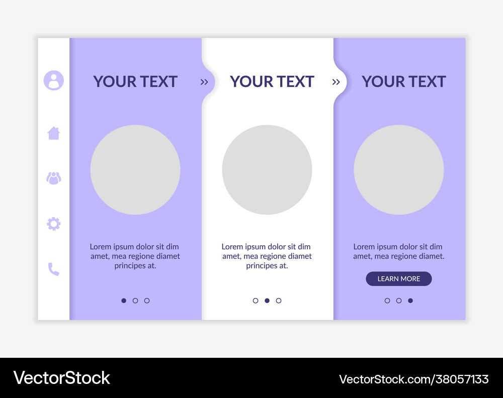Health-related content onboarding template Vector Image