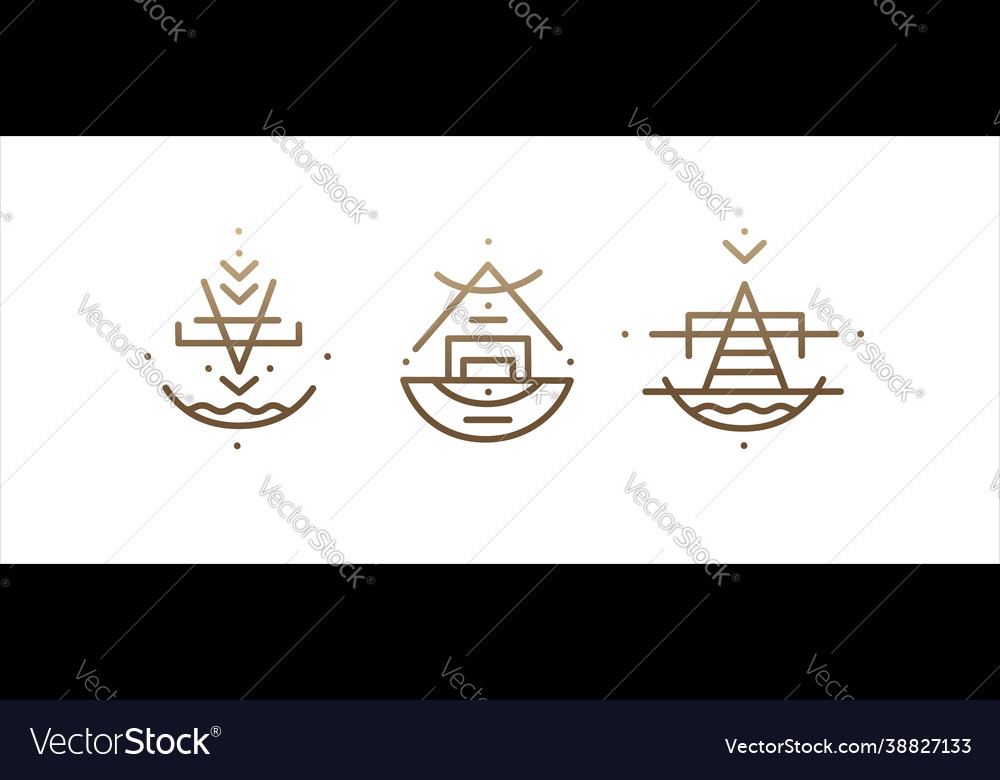 Logo geometric elements template squire Royalty Free Vector
