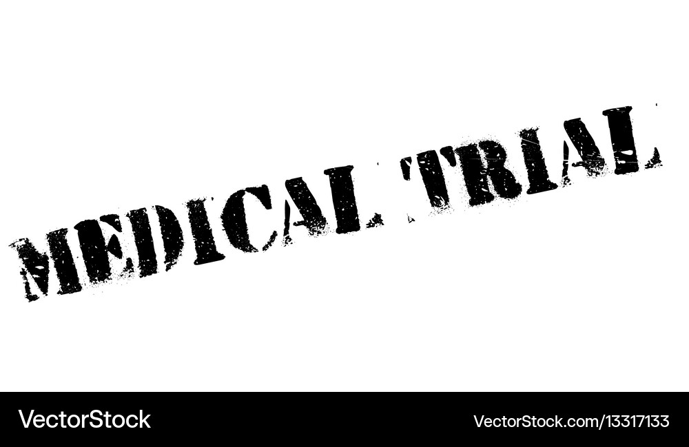 Medical trial rubber stamp Royalty Free Vector Image