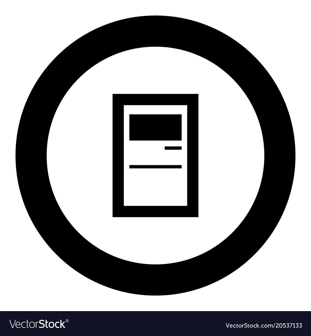 Service terminal black icon in circle Royalty Free Vector