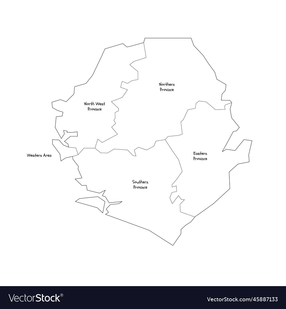 Sierra leone political map of administrative Vector Image