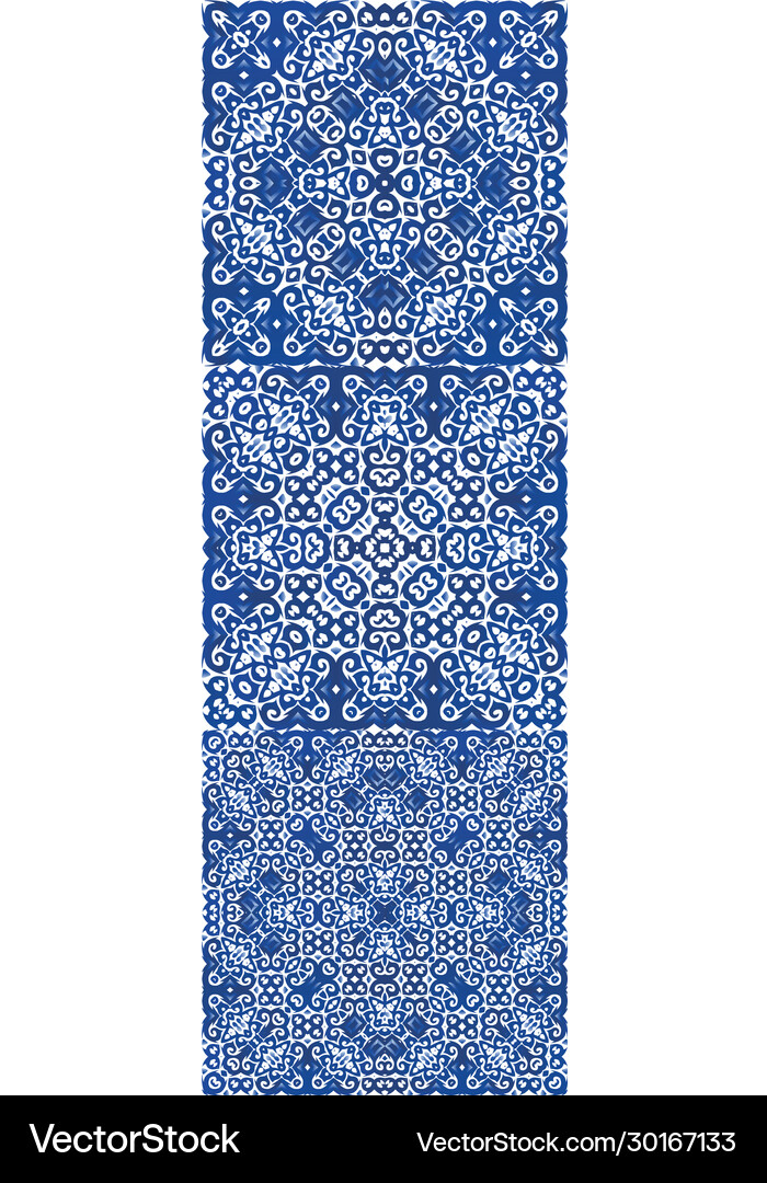 Traditional ornate motive in ceramic tile Vector Image