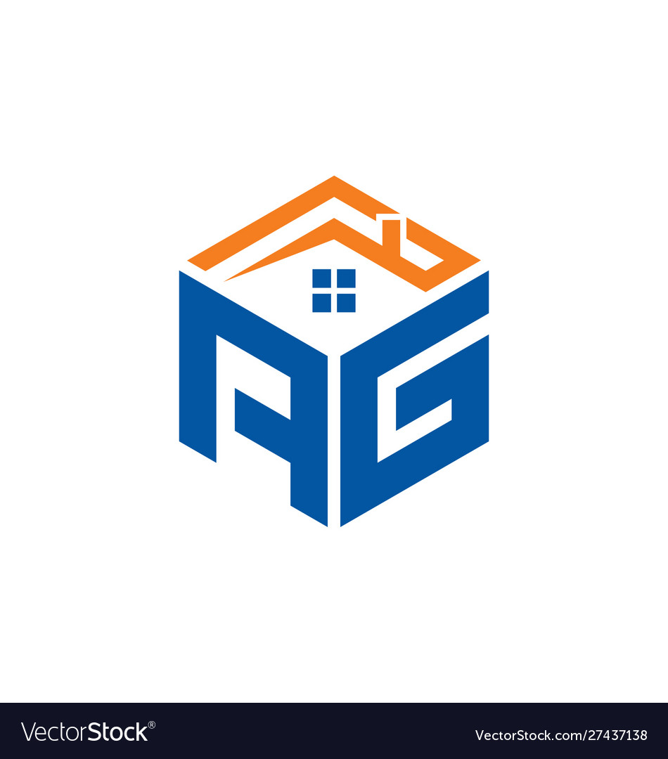 Ag home abstract polygonal letter logo Royalty Free Vector Ag home abstract polygonal letter logo Royalty Free Vector