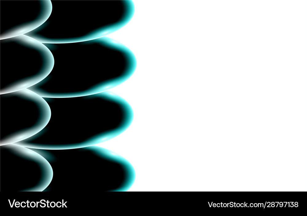 Black abstract shiny beautiful and convex Vector Image