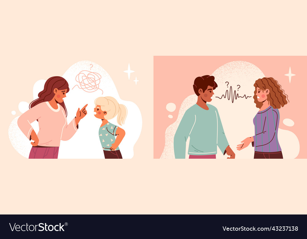 Communication problems concept Royalty Free Vector Image