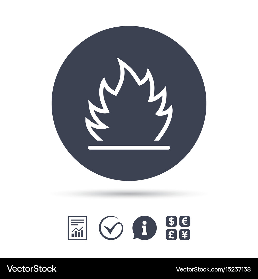 Fire flame sign icon heat symbol Royalty Free Vector Image