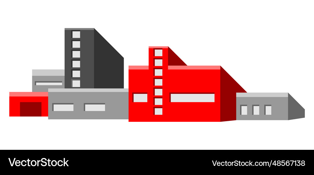 Industrial building urban Royalty Free Vector Image