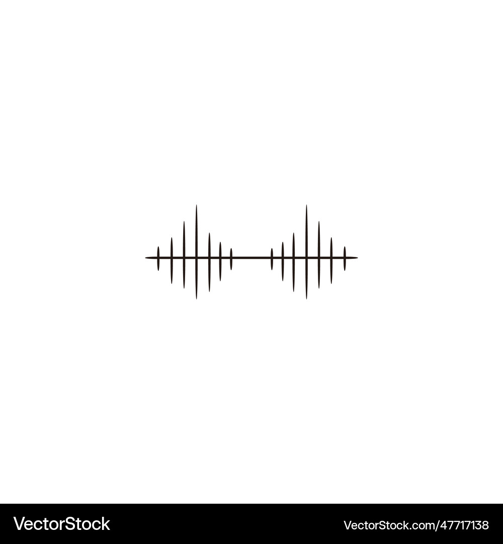 Soundwave lines geometric symbol simple logo Vector Image