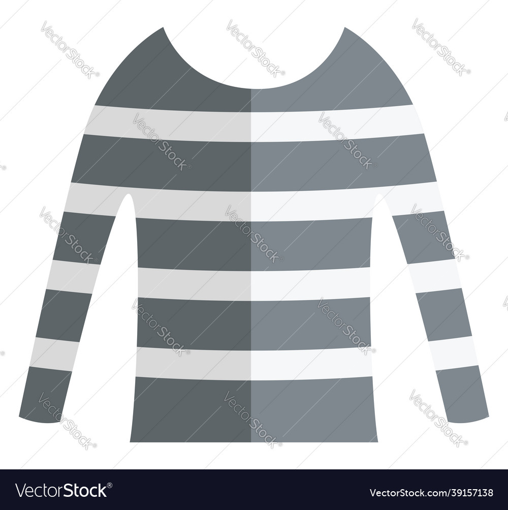 Stripped Shirt Icon On White Background Royalty Free Vector